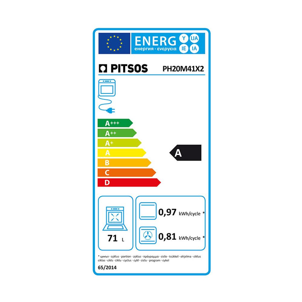 Pitsos Ph20m41x2 Φούρνος Εντοιχιζόμενος ΚΩΤΣΟΒΟΛΟΣ Kotsovolos Gr