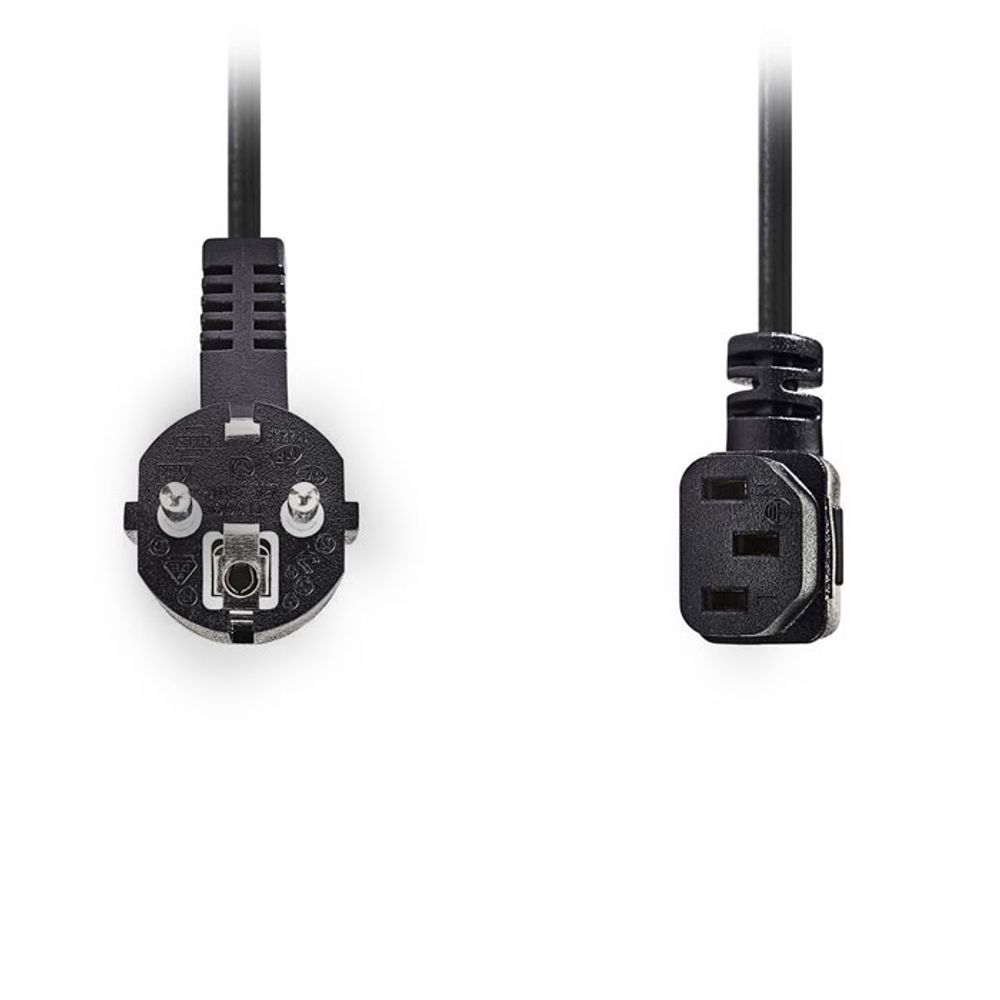 Nedis CEGP10020BK30 Power Cable, Schuko Male Angled - IEC-320-C13 ...