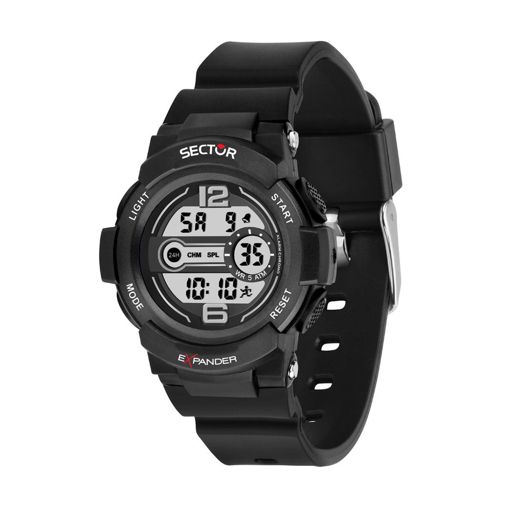 Sector Expander-16 Dual Time Chronograph Black Plastic Strap Ρολόι ...