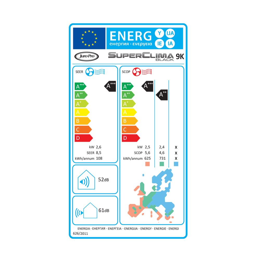 Juro Pro Superclima Black 9K 9.000 BTU/h Κλιματιστικό Inverter | ΚΩΤΣΟΒΟΛΟΣ - kotsovolos.gr